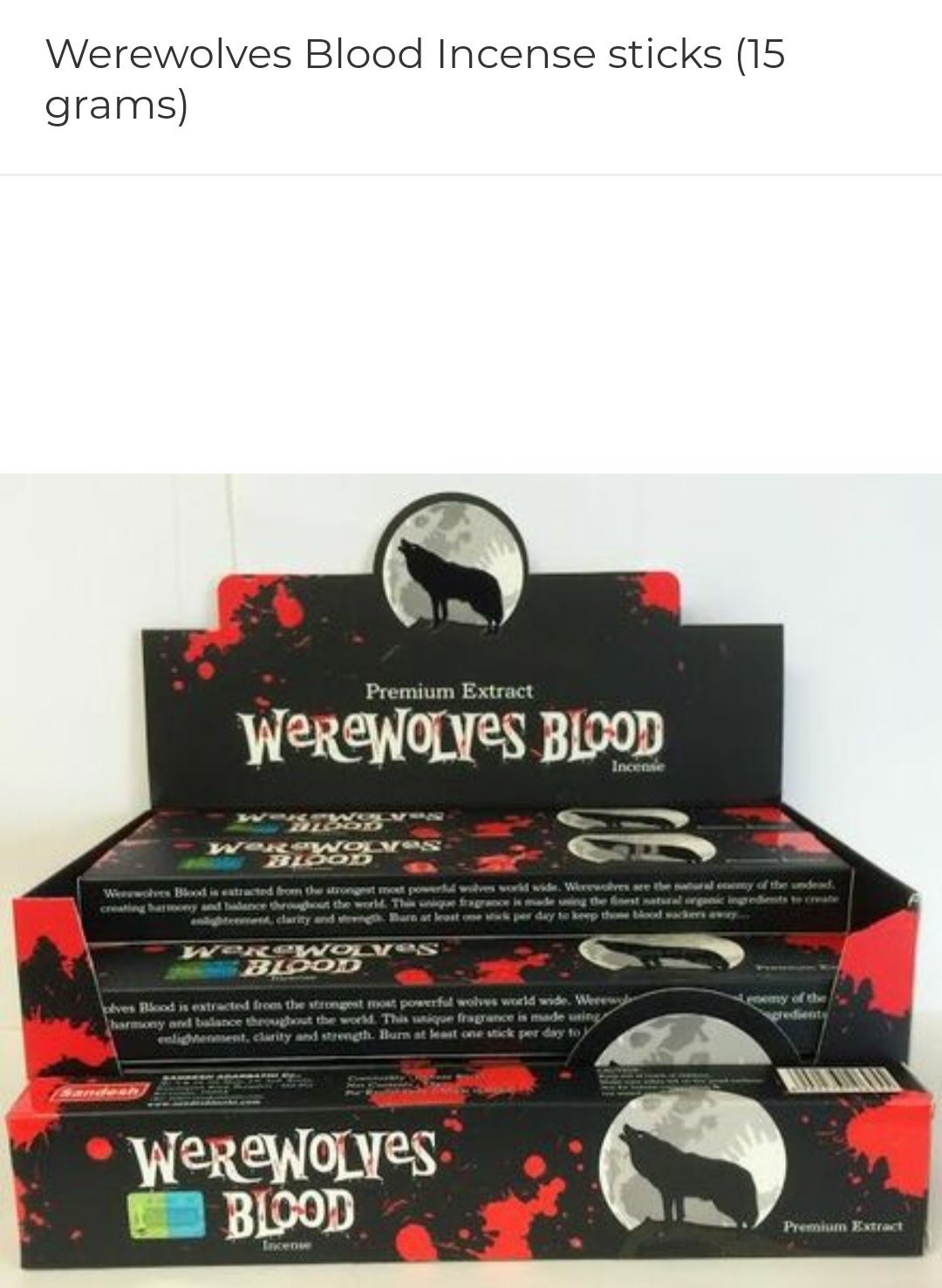 Werewolf Blood Incense | Mama Mo's Voodoo Shop 920 N Maple St ...